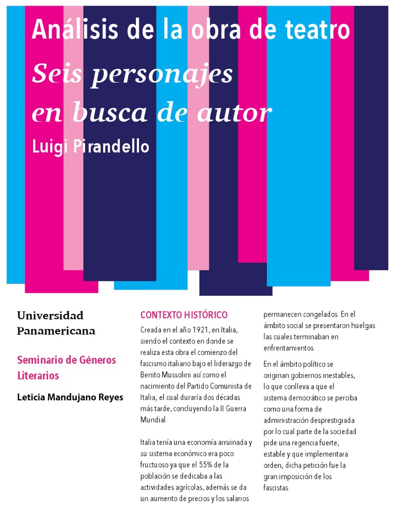 Analisis de Seis Personajes en Busca de PDF | Descargar gratis PDF ...
