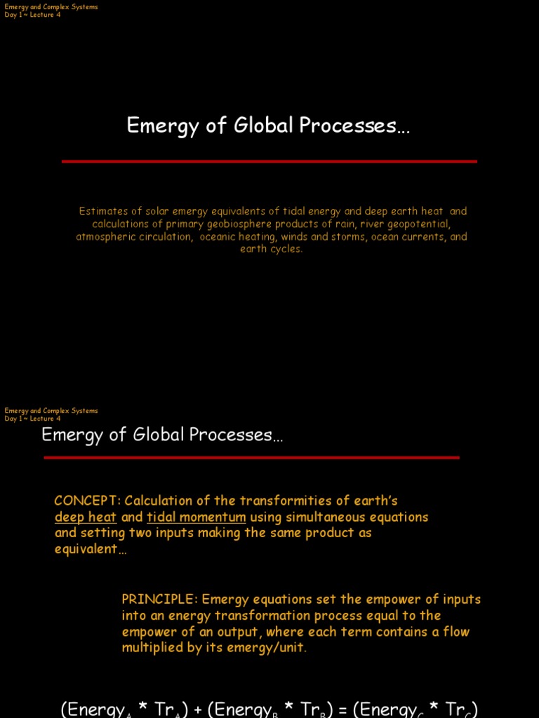 Emergy of Global Processes | PDF | Tropical Cyclones | Earth