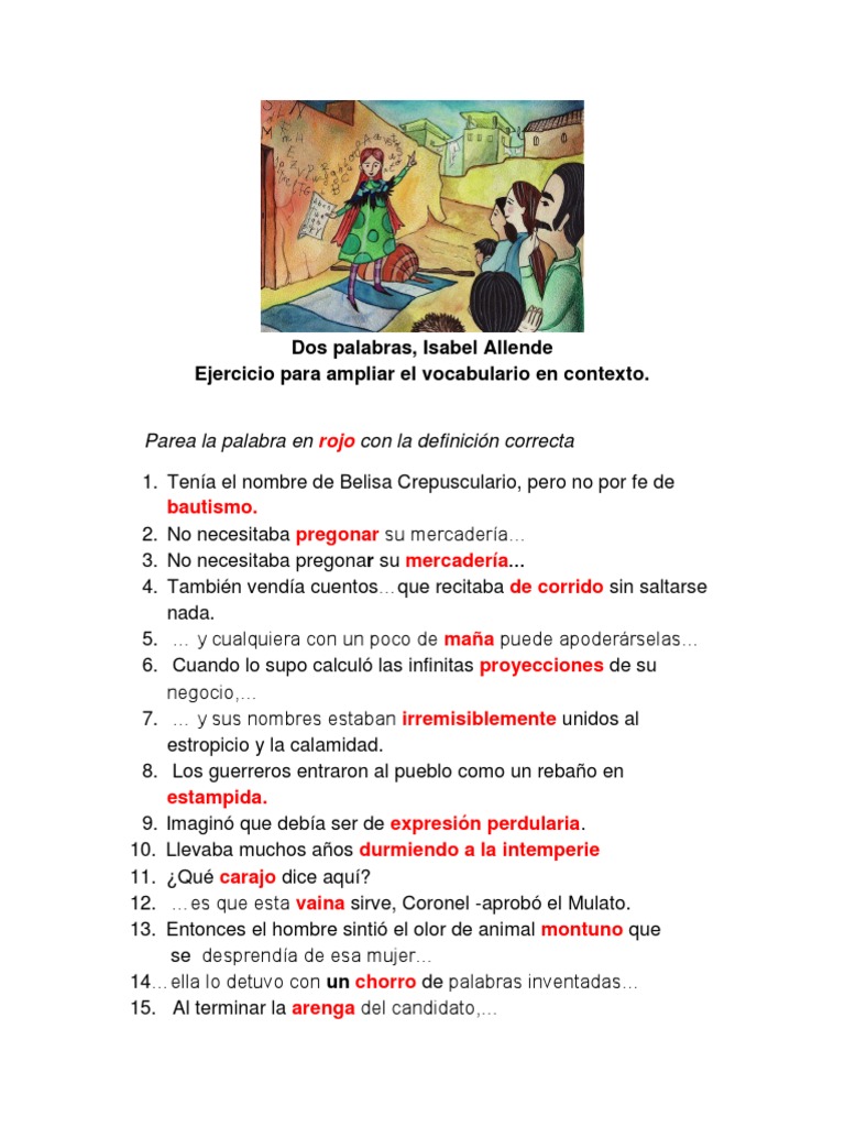 Dos Palabras - Vocabulario en Contexto | PDF