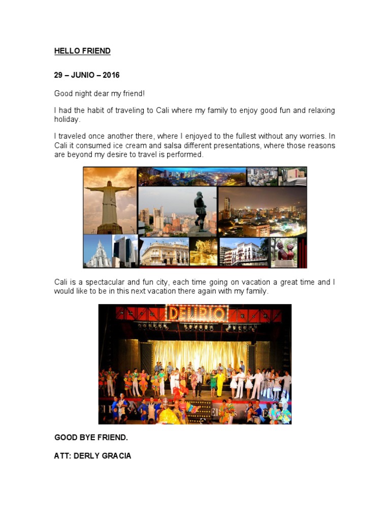Carta Hello Friend | PDF