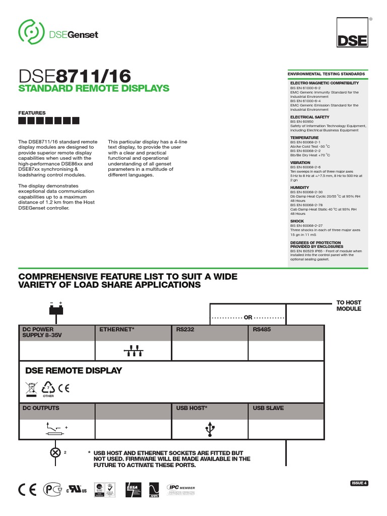 Standard Remote Displays: Genset | PDF | Usb | Electromagnetic ...