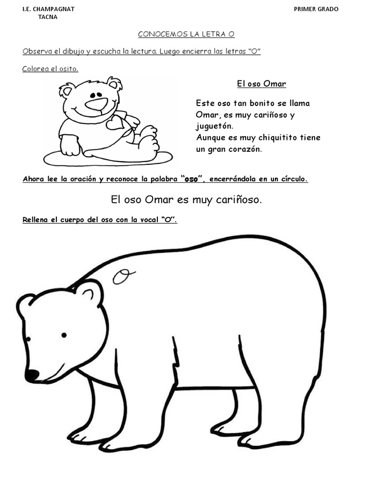 Conocemos La Vocal o | PDF