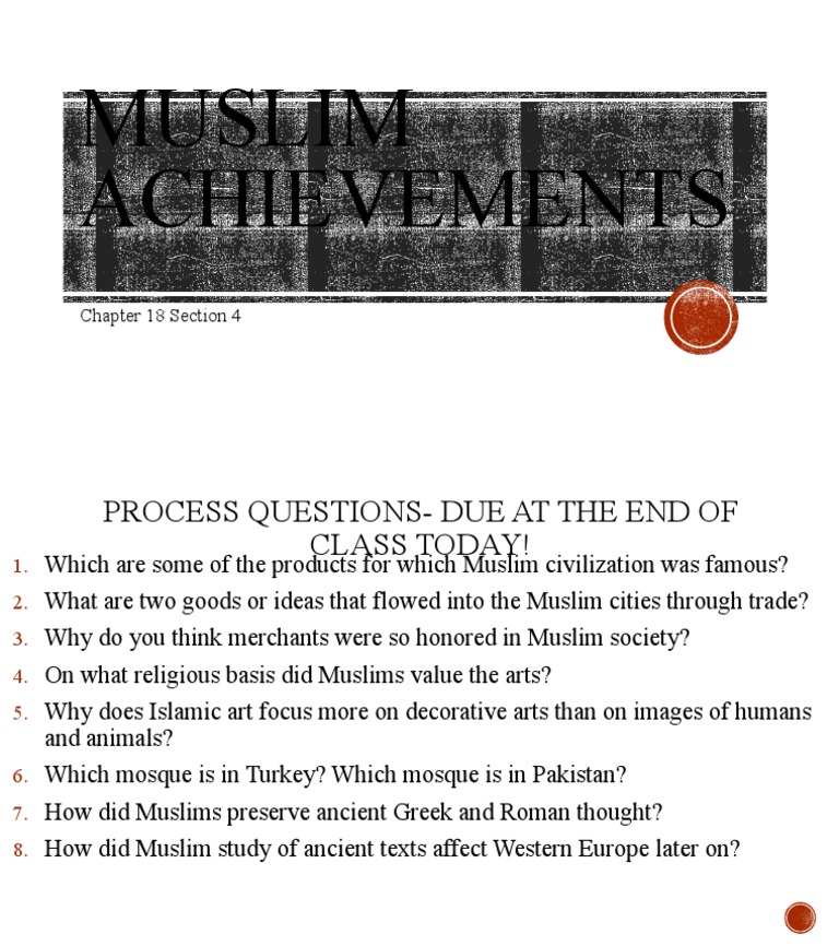 Key Muslim Achievements and Contributions | PDF