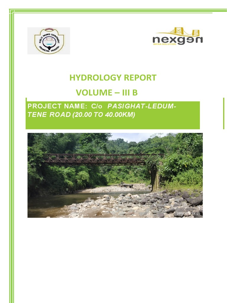 Hydrology Report Volume - Iii B: Project Name: C/O Pasighat-Ledum | PDF