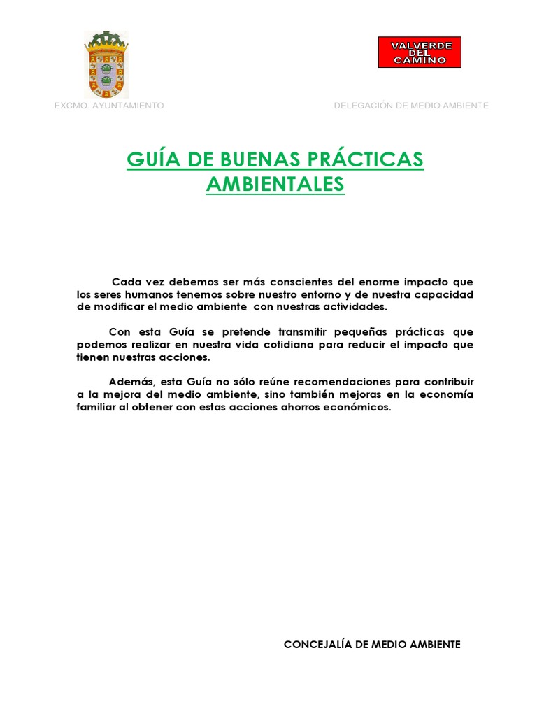 Guia Buenas Practicas Ambientales | PDF | Papel | Residuos
