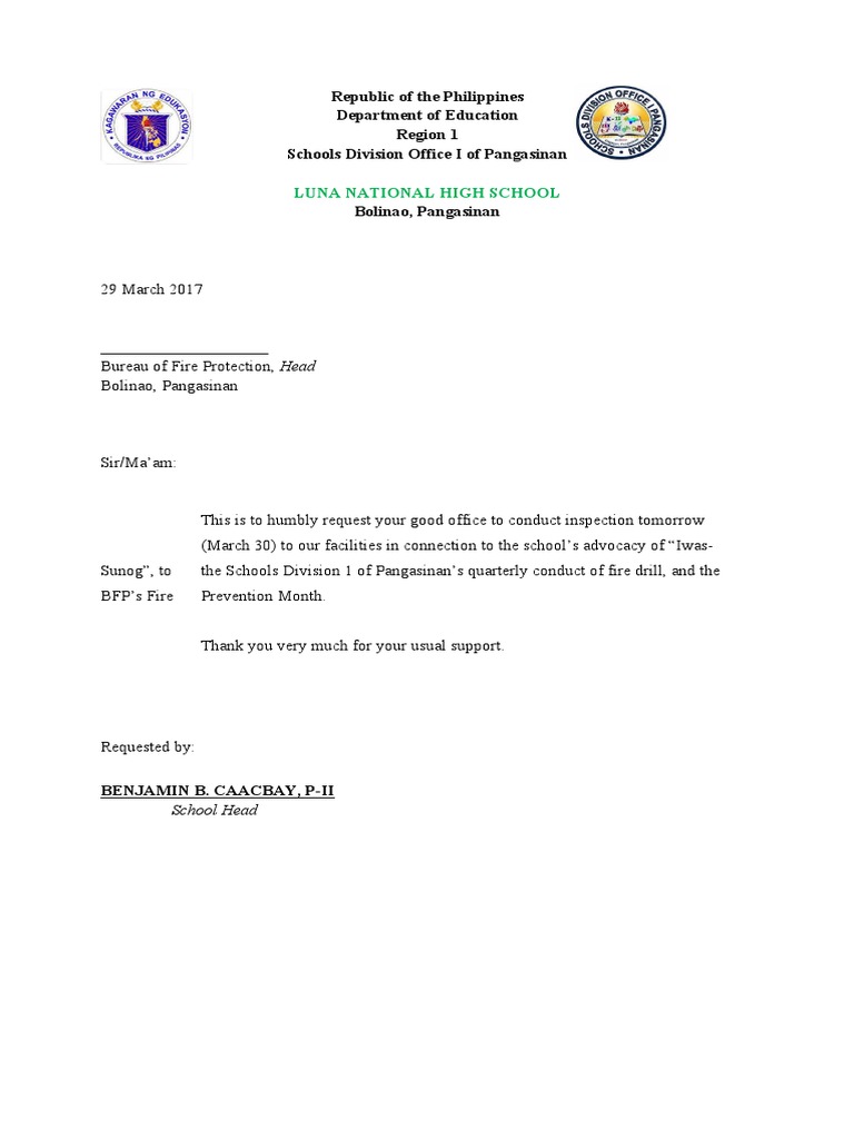 BFP Request Letter | PDF