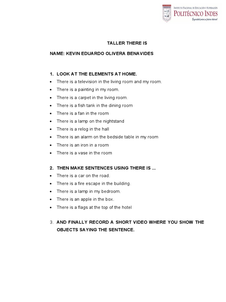 Home Objects and Descriptive Sentences | PDF | Language Arts ...