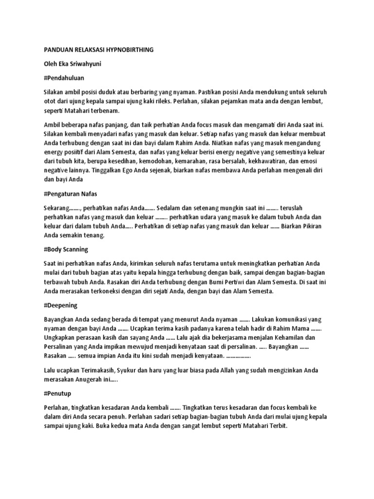 Panduan Relaksasi untuk Ibu Hamil | PDF