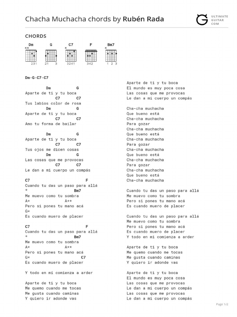 Chacha Muchacha Chords | PDF