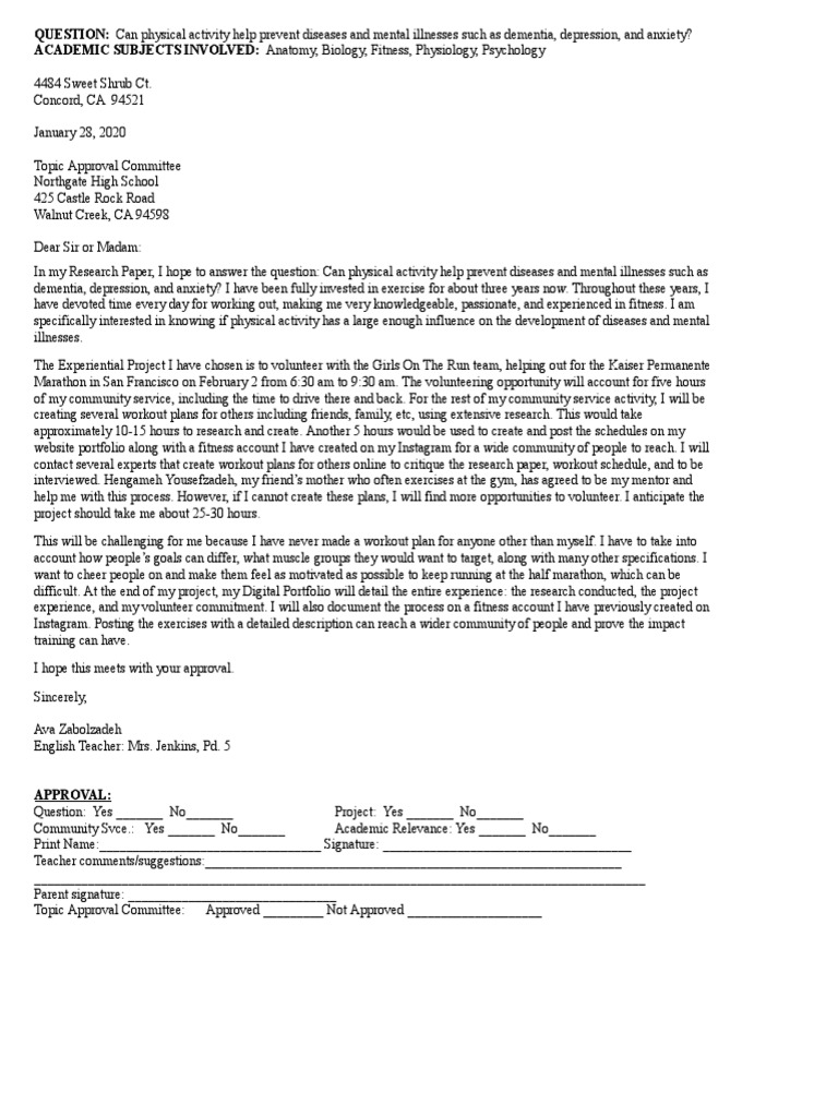 Letter of Intent | PDF | Psychology | Applied Psychology