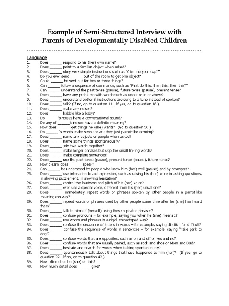 Semi-Structured Interview | PDF | Toys | Cognition