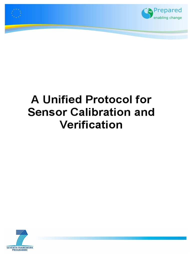 Protocol For Sensor Calibration and Verification Final | PDF | Ordinary Least Squares | Calibration