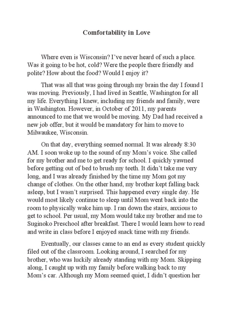 Comfortability in Love | PDF