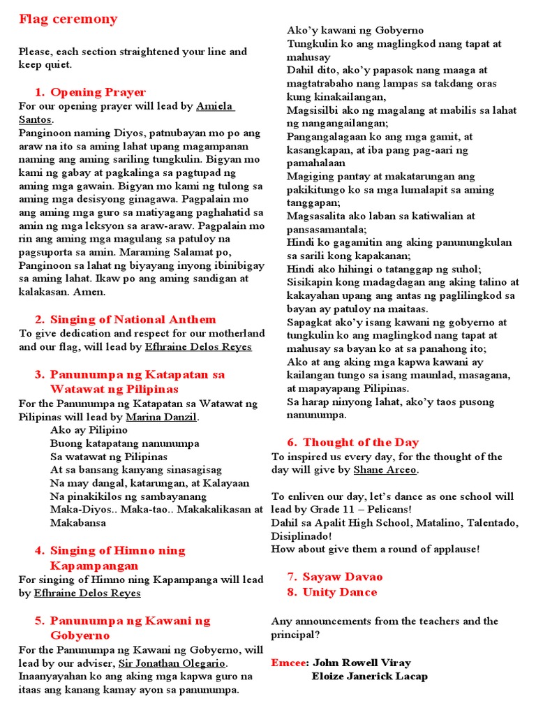 Flag Ceremony | PDF