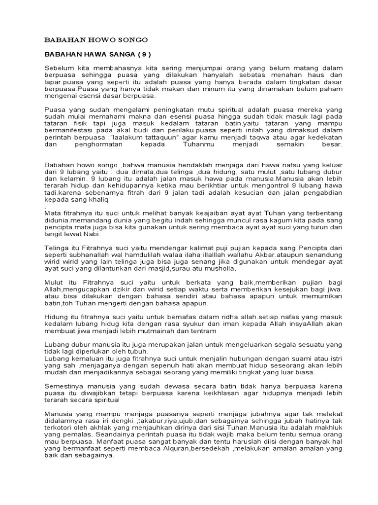Babahan Howo Songo | PDF