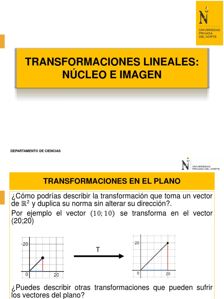 Semana 06 Transformaciones Lineales | PDF | Mapa lineal | Espacio vectorial