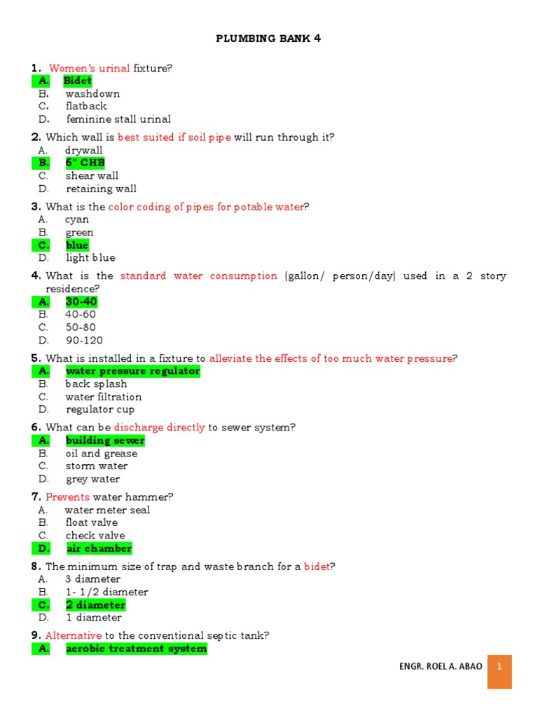 Plumbing Bank 4 PDF | PDF | Plumbing | Toilet