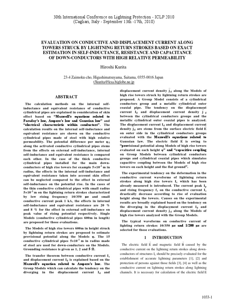 30th International Conference On Lightning Protection - ICLP 2010 ...