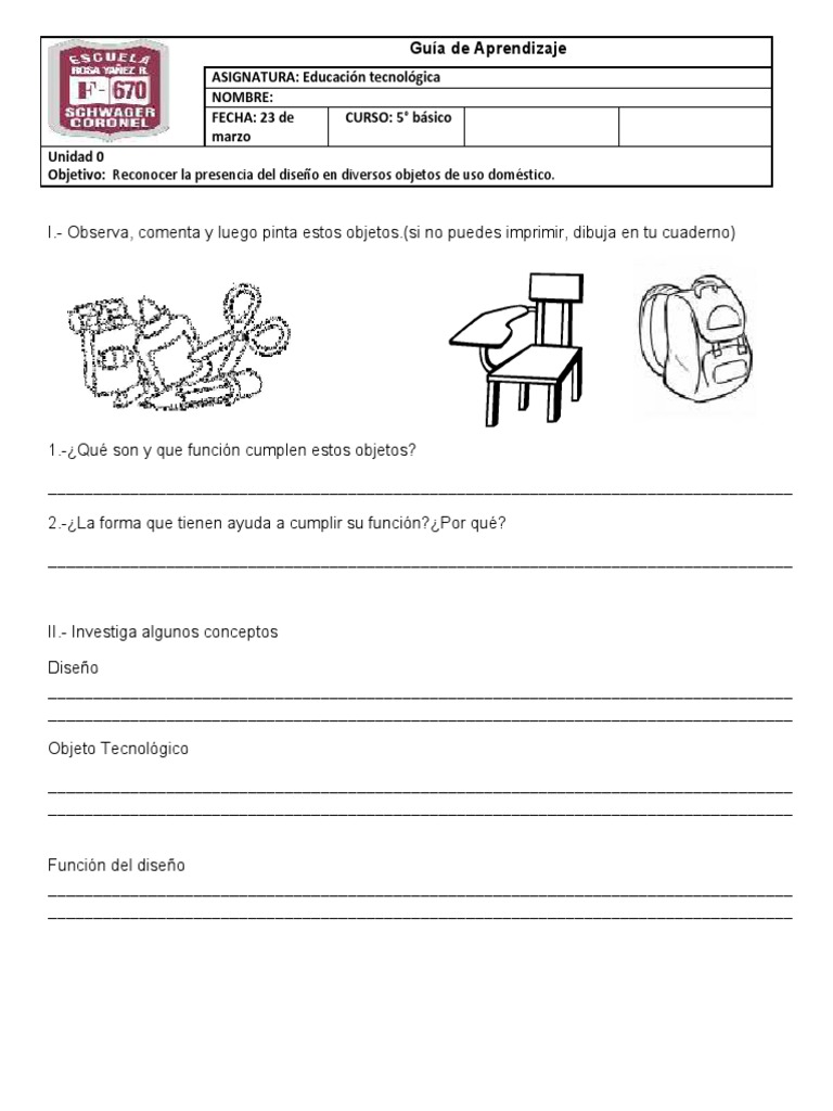 Guía 1 - Tecnologia 5° Basico | PDF