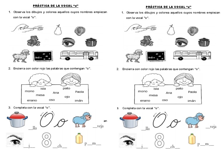 Practica de La Vocal o | PDF