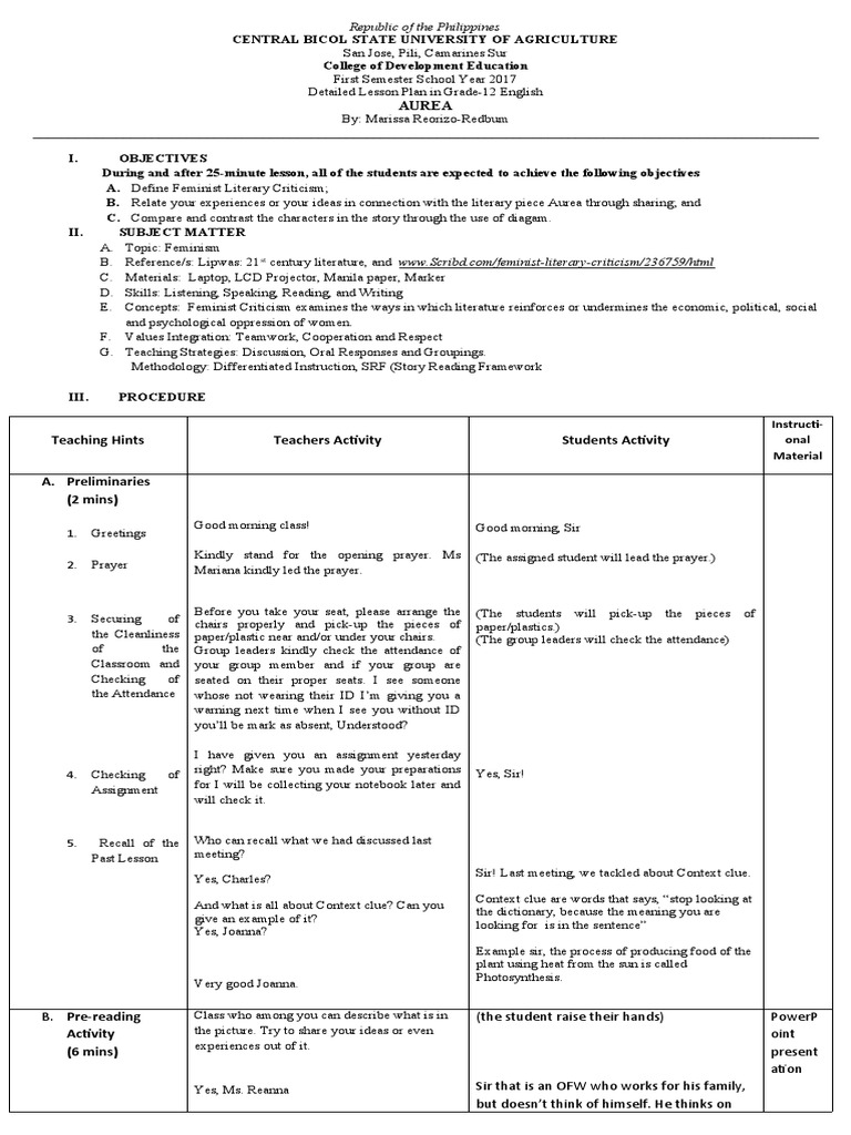 Analyzing a Short Story Through Feminist Literary Criticism | PDF ...