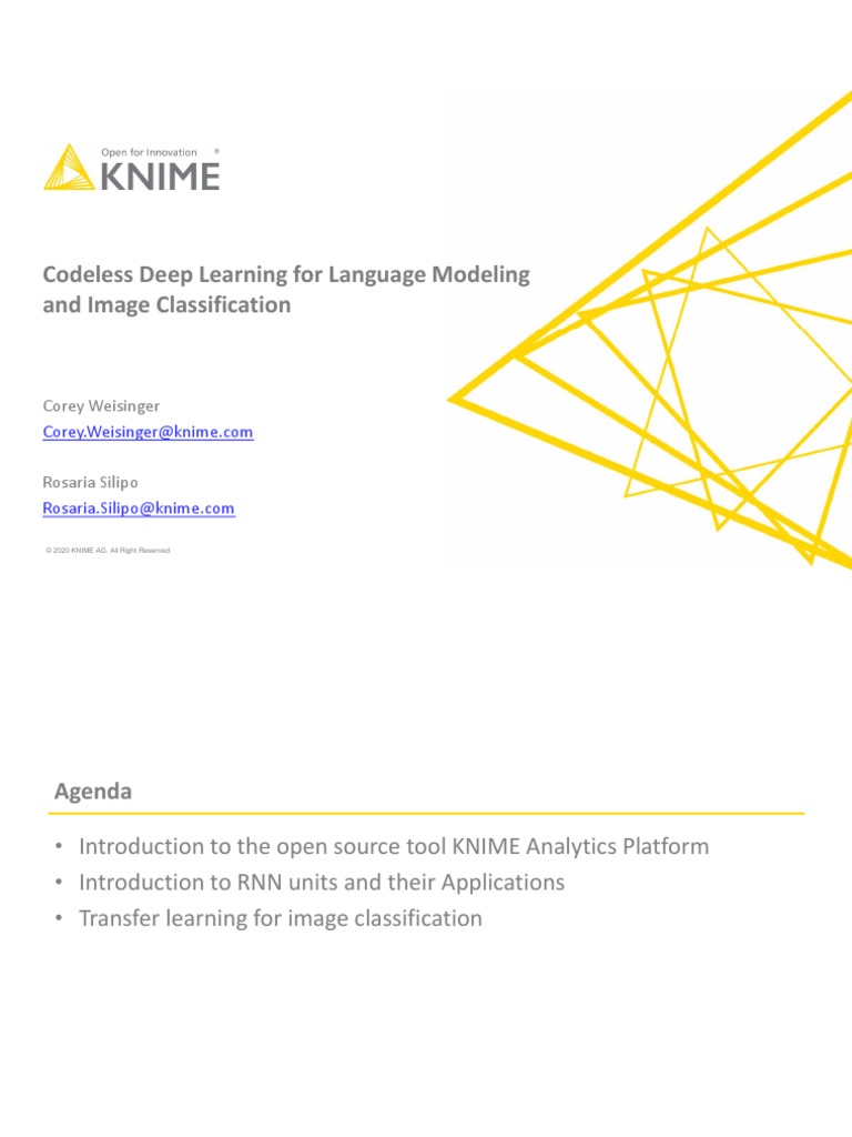 Codeless Deep Learning For Language Modeling and Image Classification | PDF | Artificial Neural ...