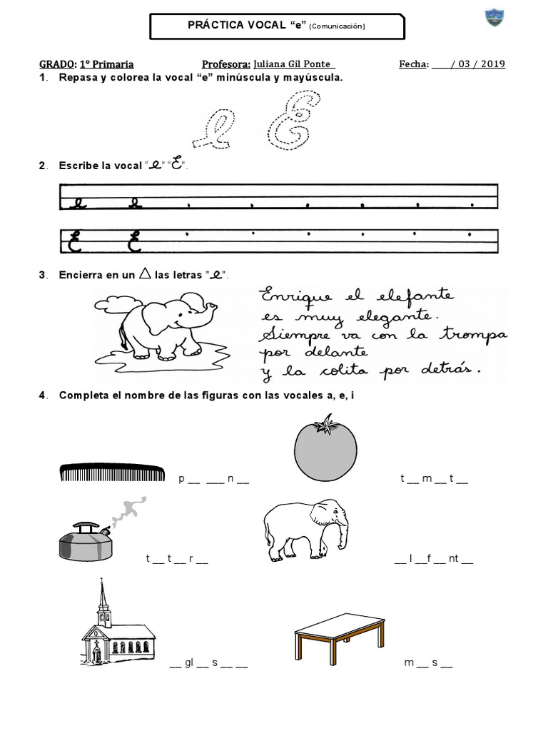 Practica Vocal e | PDF