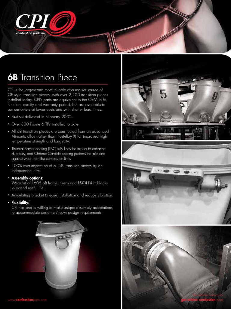 6B Transition Piece: Assembly Options | PDF | Manufactured Goods | Nature