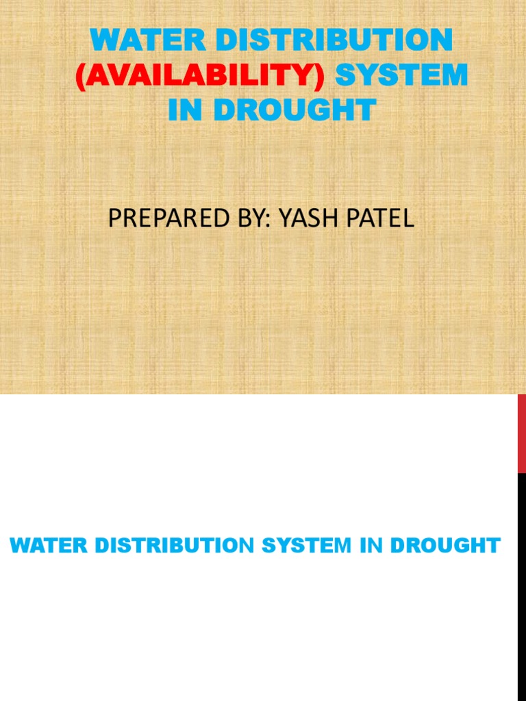 Water Distribution System in Drought | PDF | Reclaimed Water | Water ...