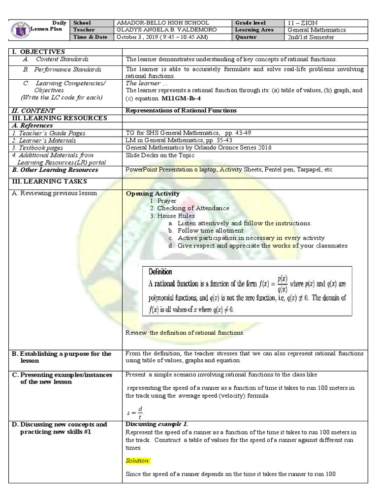 Cot2 General Math | Download Free PDF | Function (Mathematics) | Speed
