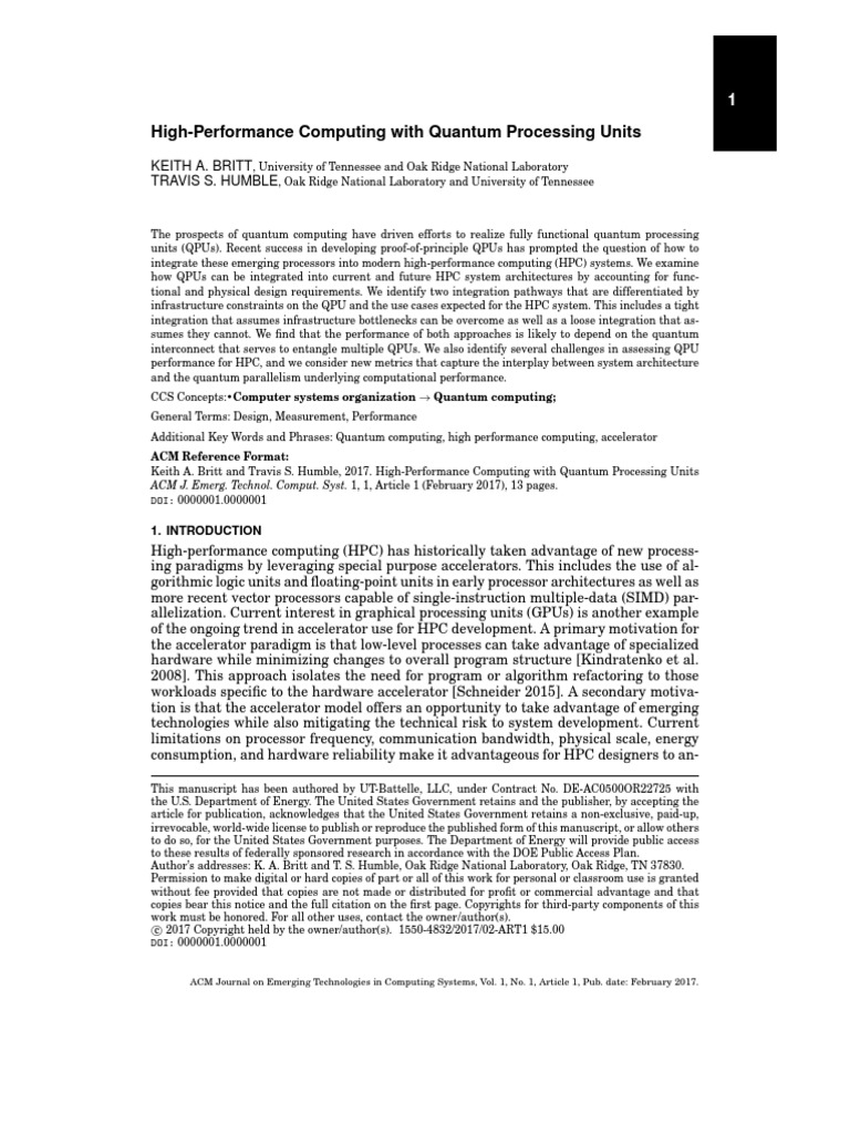 Quantum Processing Unit | PDF | Quantum Computing | Parallel Computing