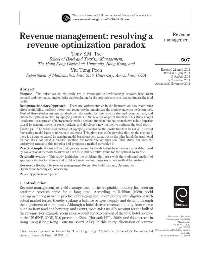 12 Revenue Management PDF | Download Free PDF | Price Elasticity Of ...
