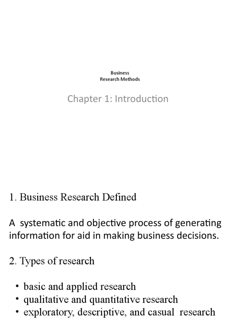 Chapter 1 Introduction Business Research Methods Pdf Data 4505
