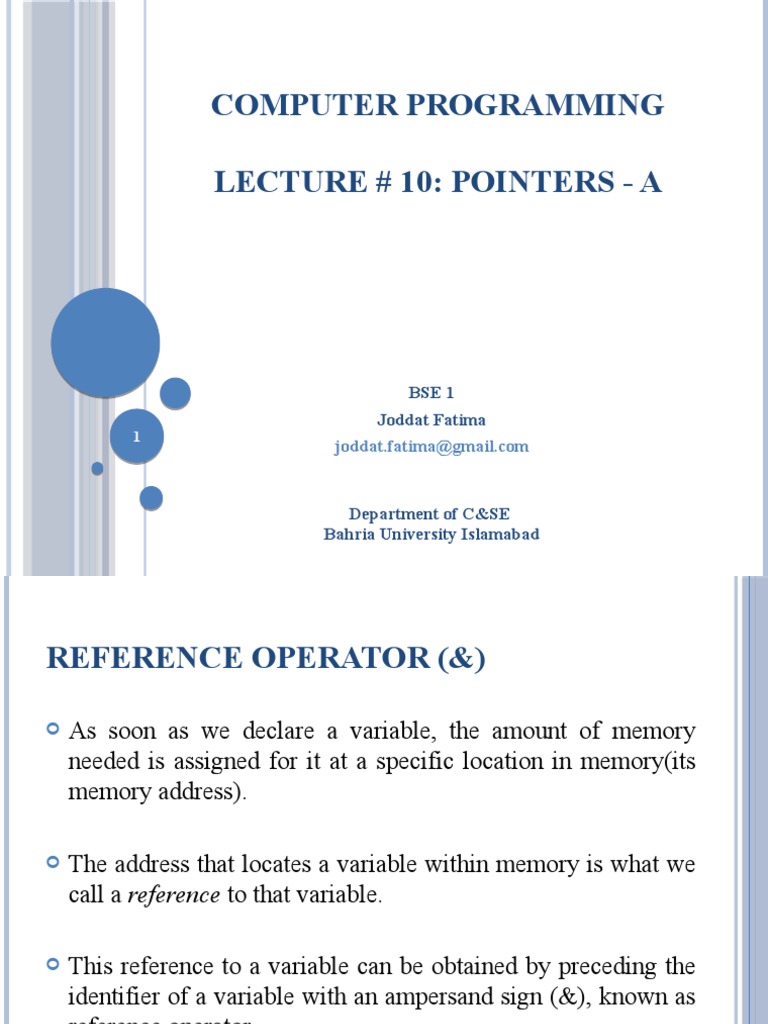 Pointers in C++ Programming | PDF | Pointer (Computer Programming) | Variable (Computer Science)