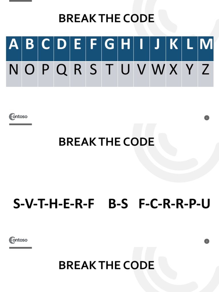Break The Code: Abcdefghij KLM | PDF