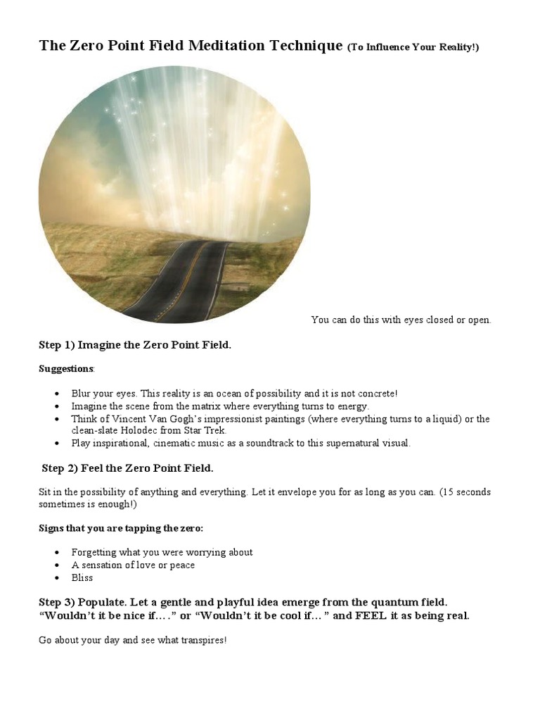 Zero Point Meditation | PDF