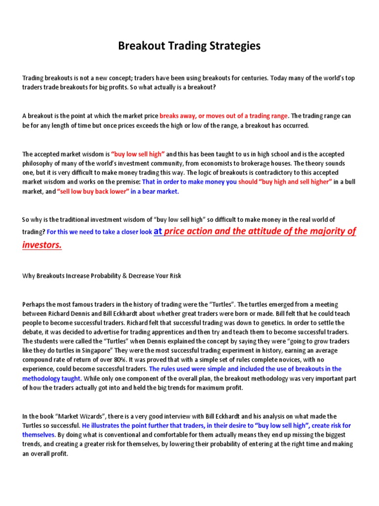 Breakout Trading Strategies Explained | PDF | Day Trading | Financial ...