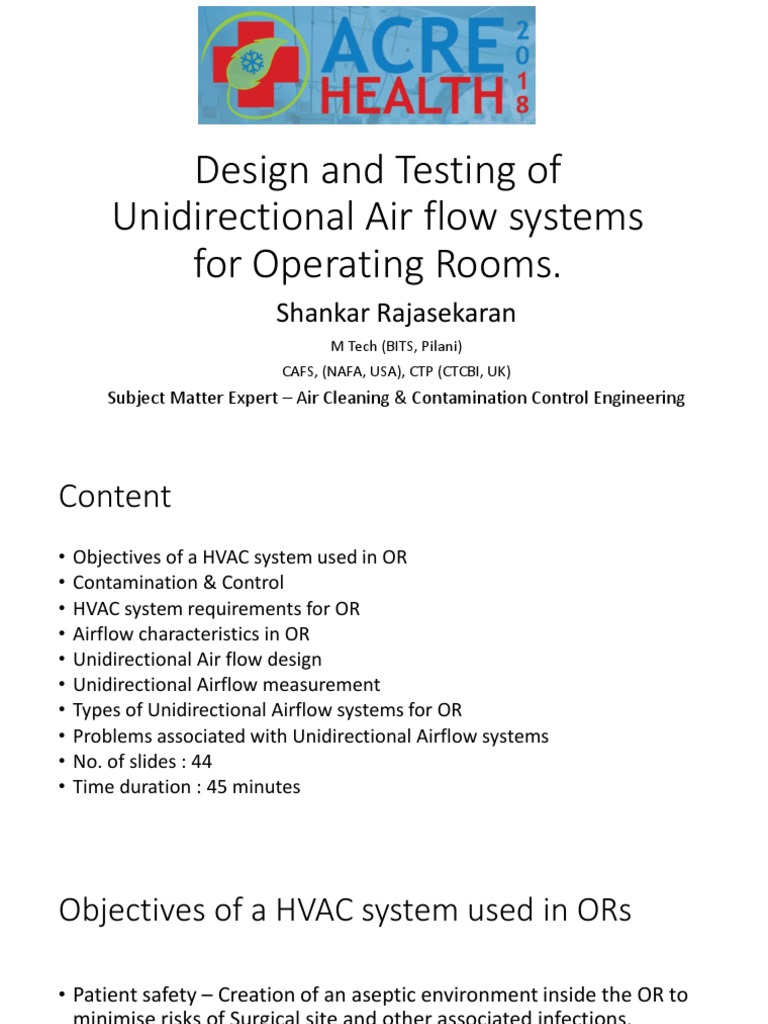 04 Shankar Rajasekaran - Design and Testing of Unidirectional Air Flow ...