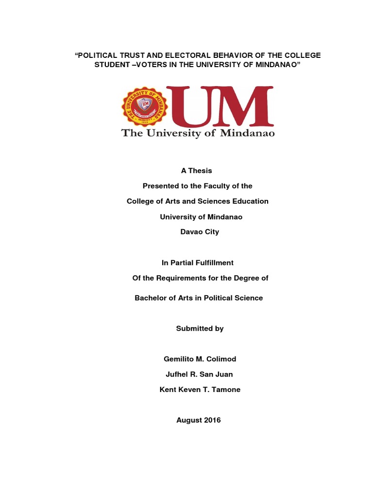 The Final Thesis | PDF | Voting | Voter Turnout