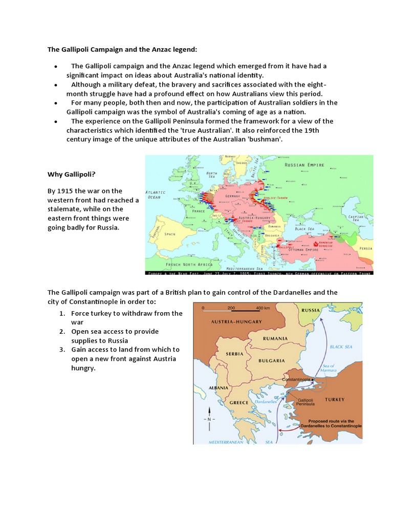 The Gallipoli Campaign and The Anzac Legend | PDF | Gallipoli Campaign ...