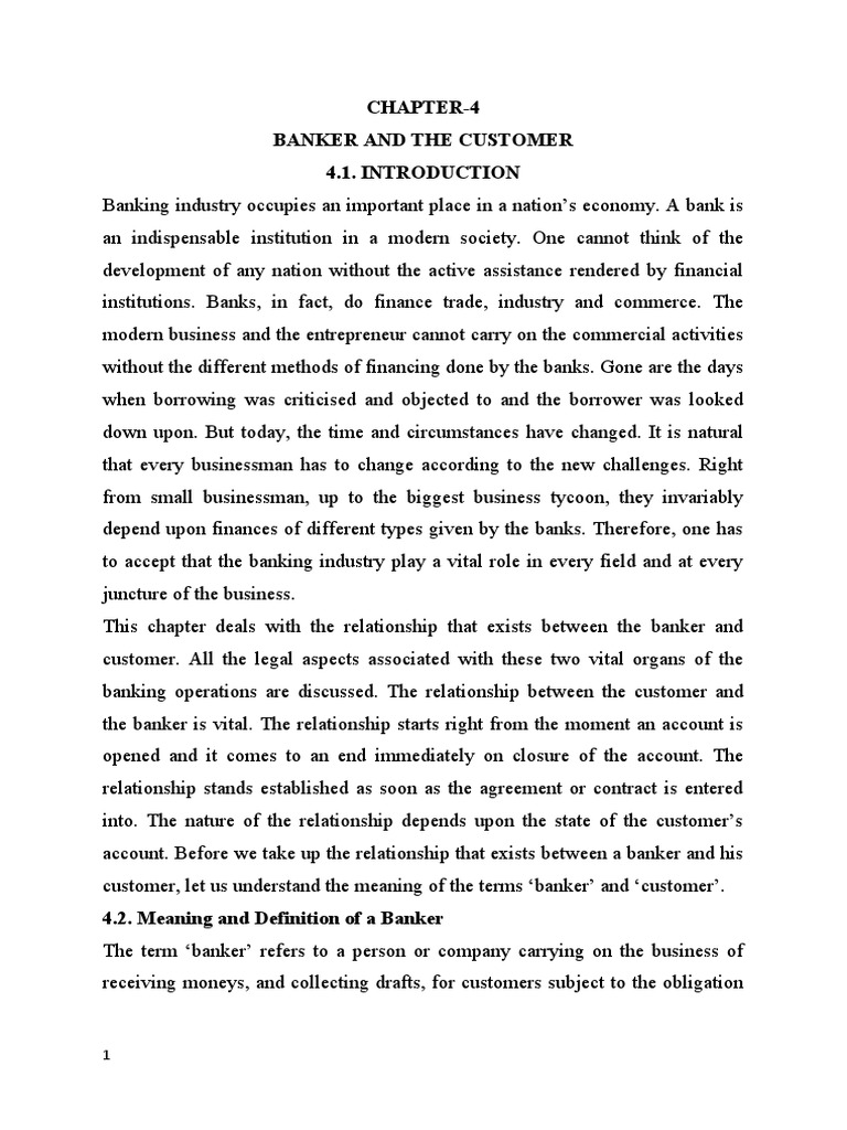 Banker-Customer Relationship Explained | PDF | Lien | Cheque