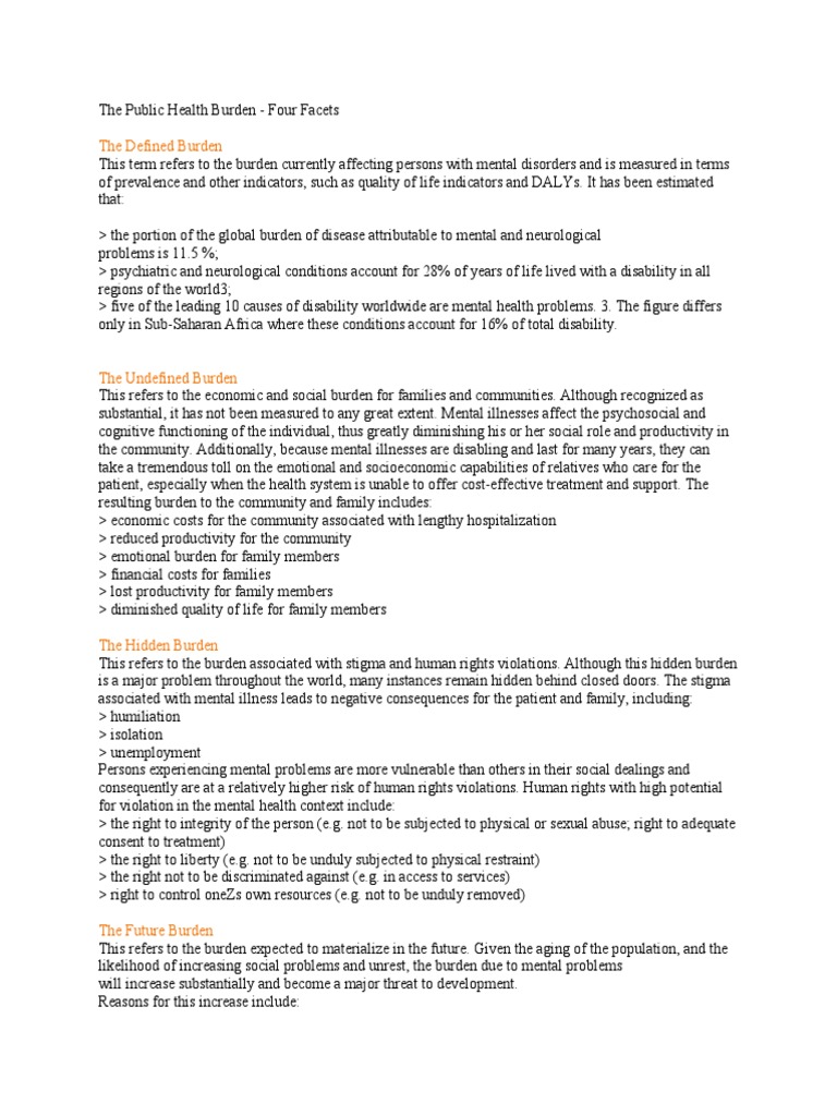 Four Facets | PDF | Mental Disorder | Mental Health