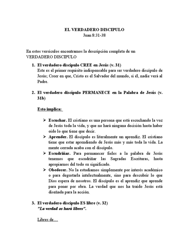 El Verdadero Discipulo | PDF | Cristo (título) | Pecado