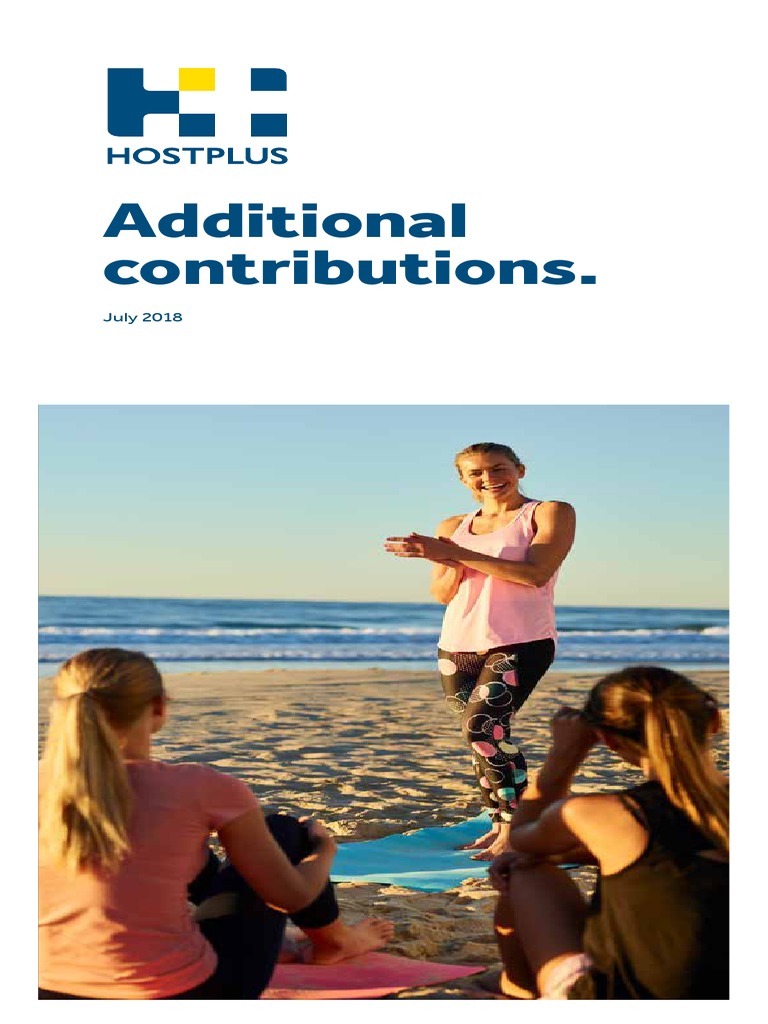 0968 Hostplus Additional Contributions Brochure | PDF | Taxes ...