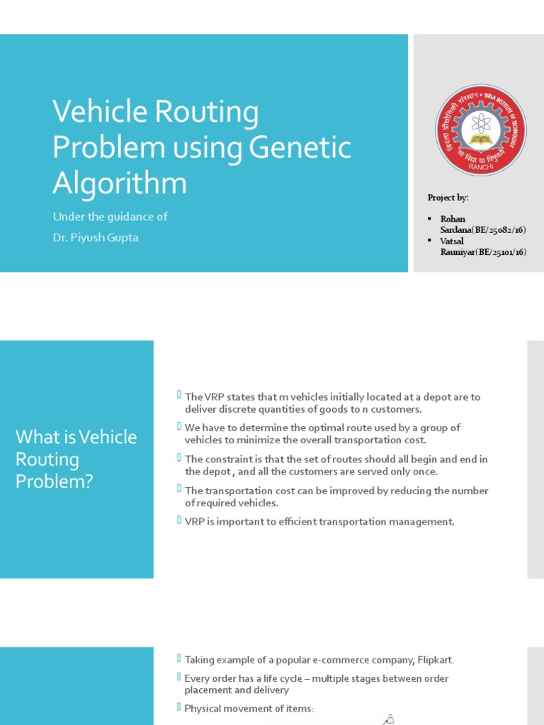 Vehicle Routing Problem Using Genetic Algorithm Pdf Computational
