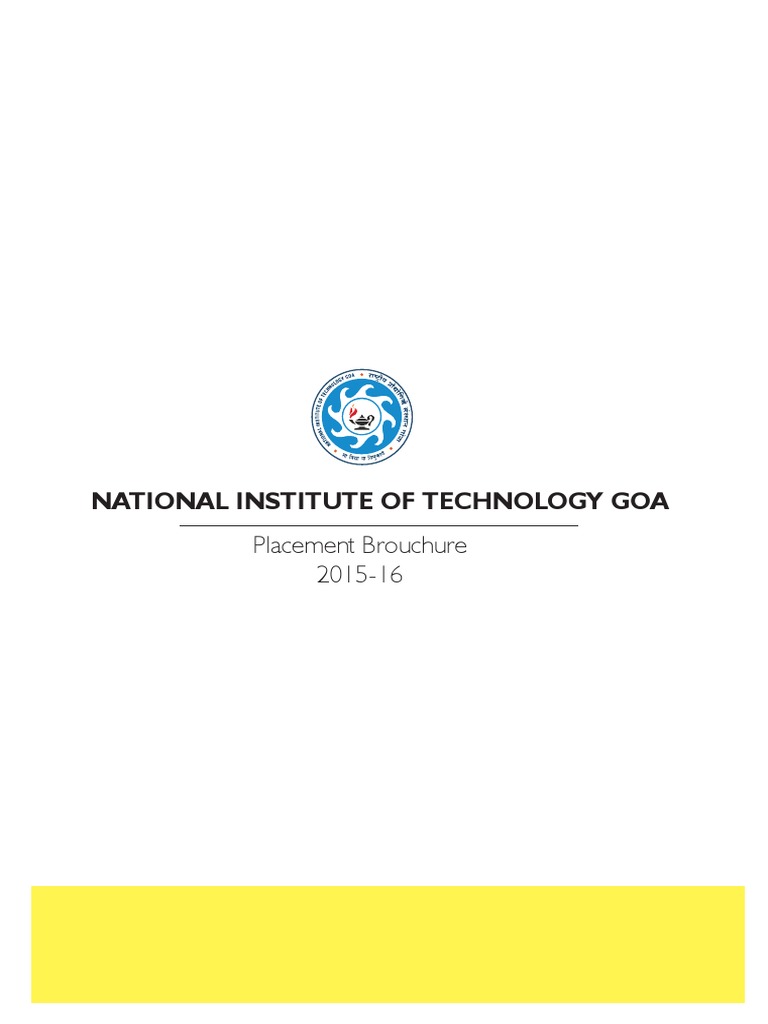 Placement Brochure - NIT Goa | PDF | Electric Motor | Engineering