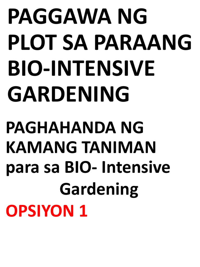 Bio - Intensive Gardening | PDF