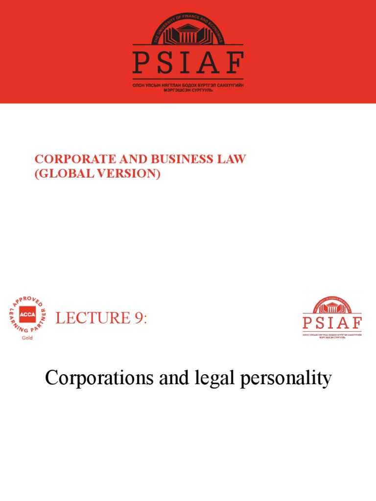 Lecture 10-Corporate and Business Law (Global) | PDF | Companies ...