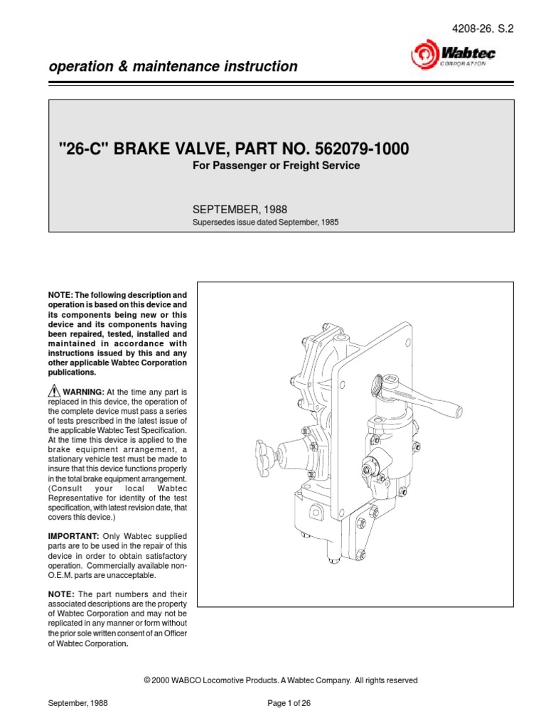 26brake Valve | PDF | Valve | Machines