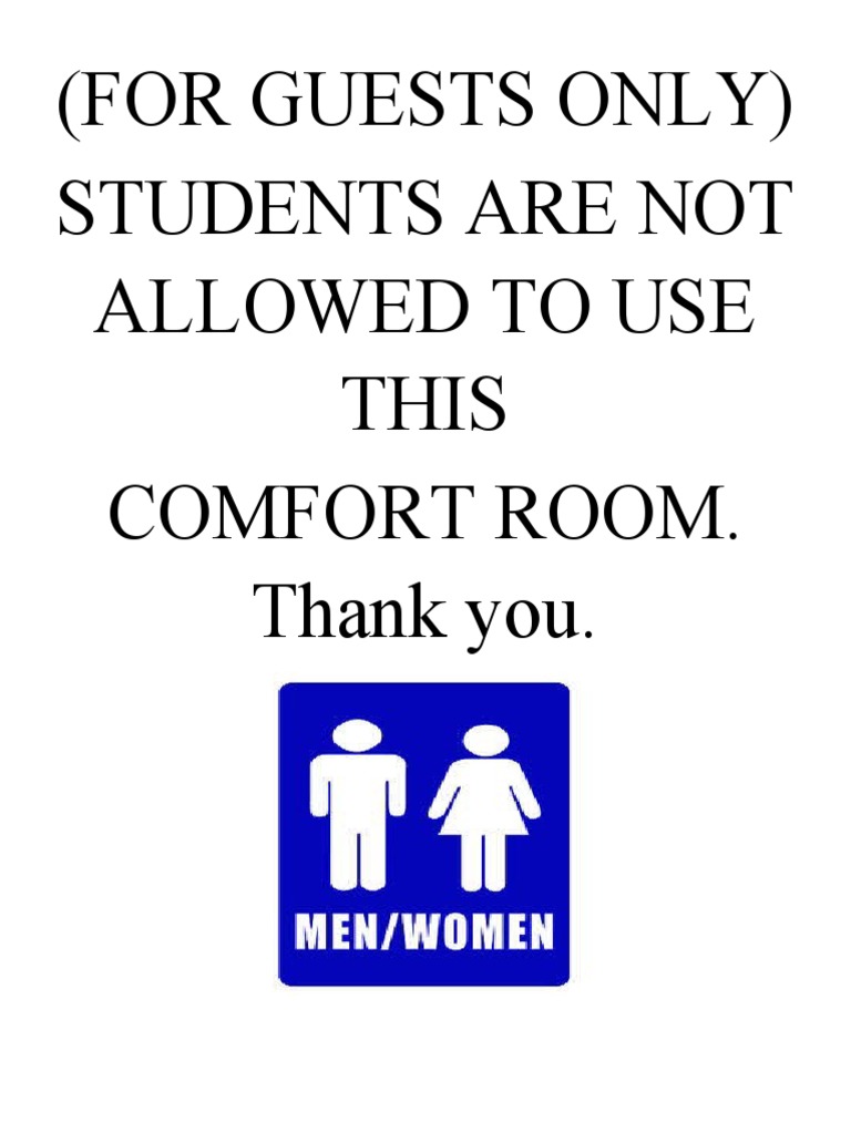 For Guests Only CR Sign | PDF